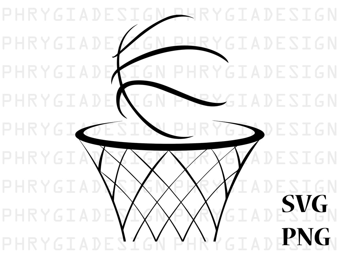 Basketball Hoop Svg Png Basketball Net Basketball Clipart - Etsy