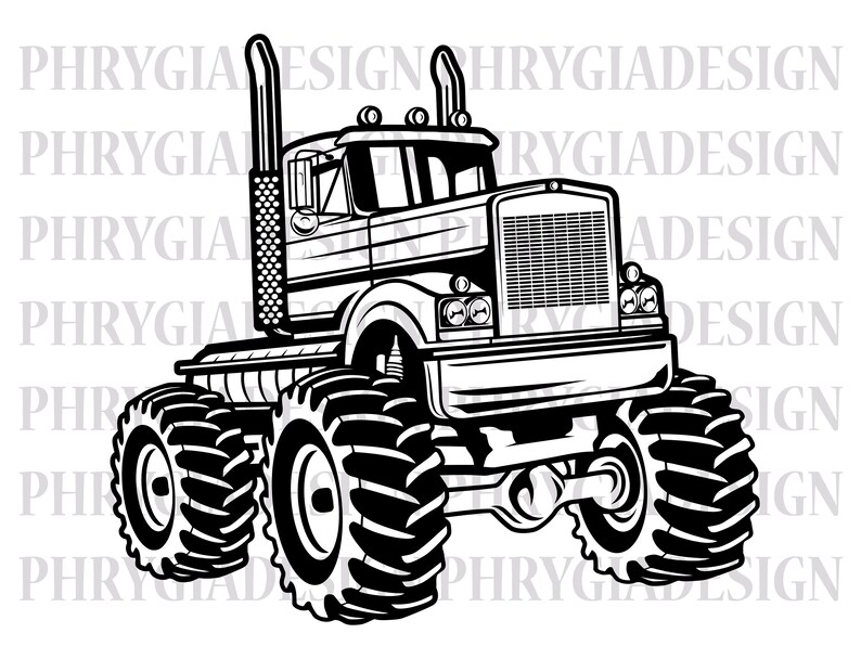Monster Truck Svg Png Semi Truck Svg Monster Truck Clipart - Etsy
