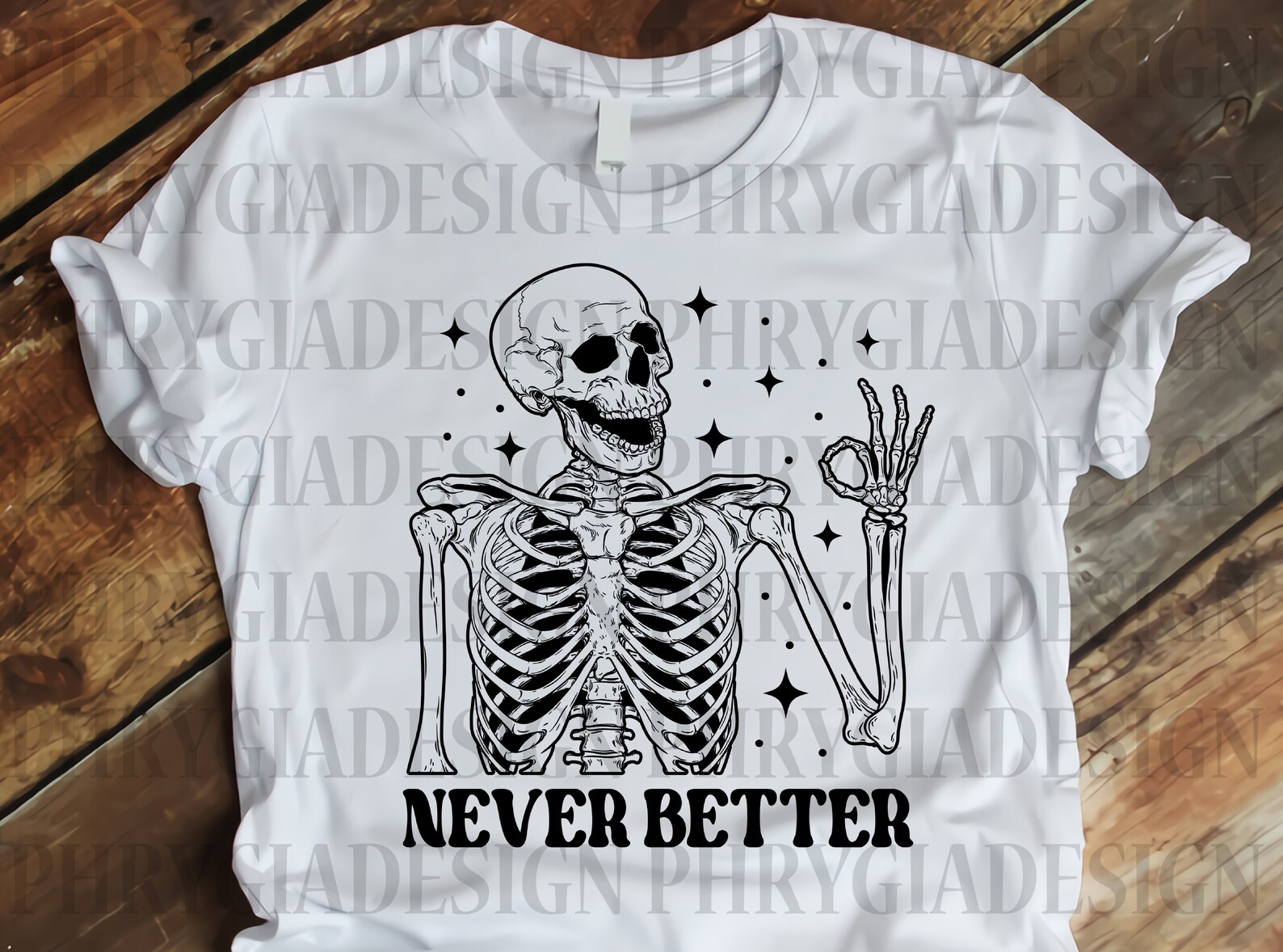 Never Better Skeleton Svg Png , Halloween Svg , Trick or Treat Svg ...