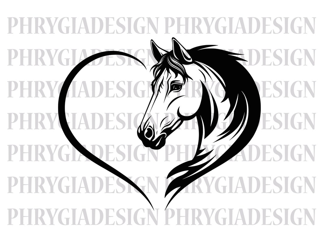 Horse Heart Svg , Beautiful Horse Svg , Horse Face Svg , Horse Svg ...