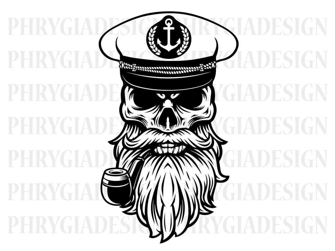 Skull Boat Captain Svg , Sailing Svg , Yacht Cruise Ship Ocean Sea ...