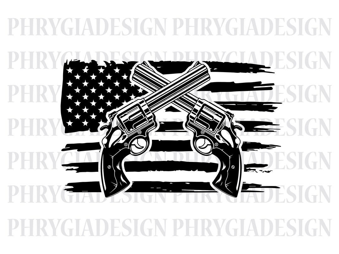 US Revolver Gun Svg Png Revolver Pistol Svg Handgun Pistol - Etsy