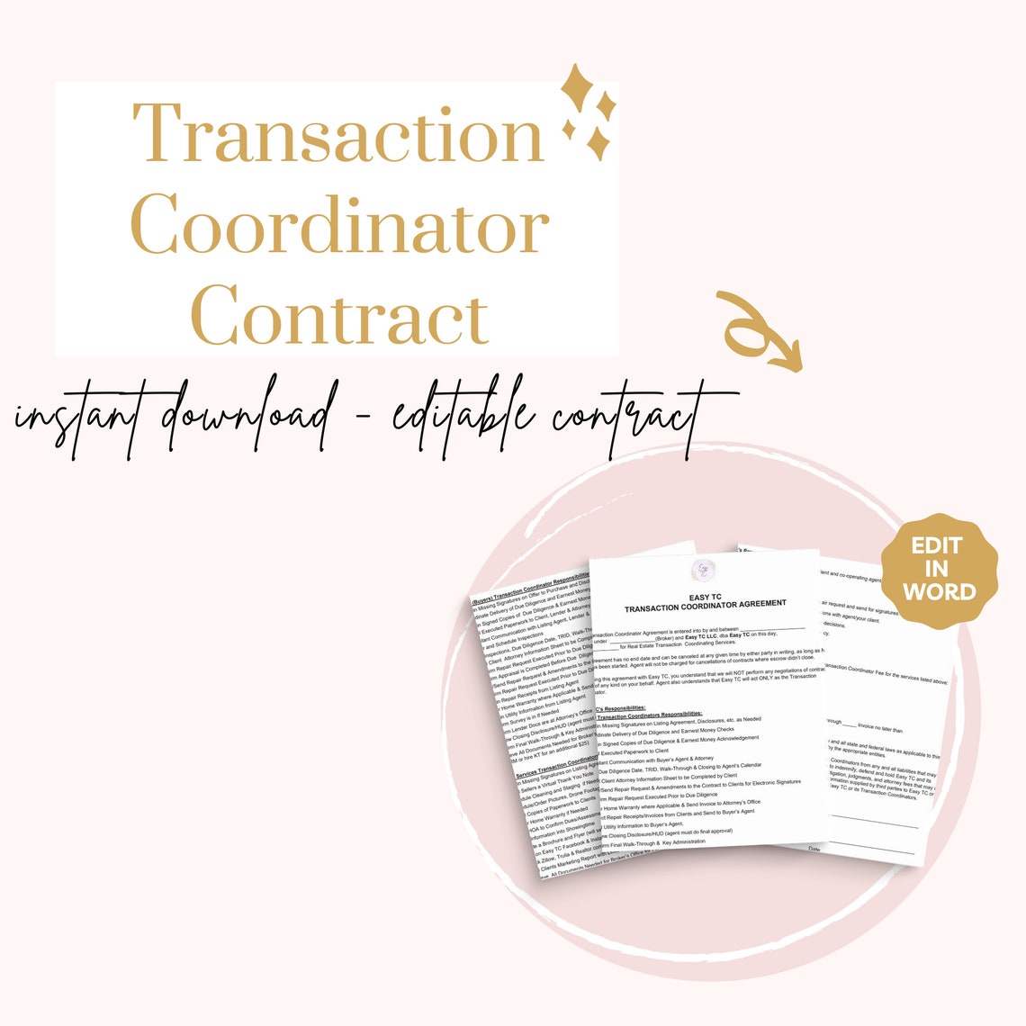 Transaction Coordinator Contract | Transaction Coordinator Agreement ...