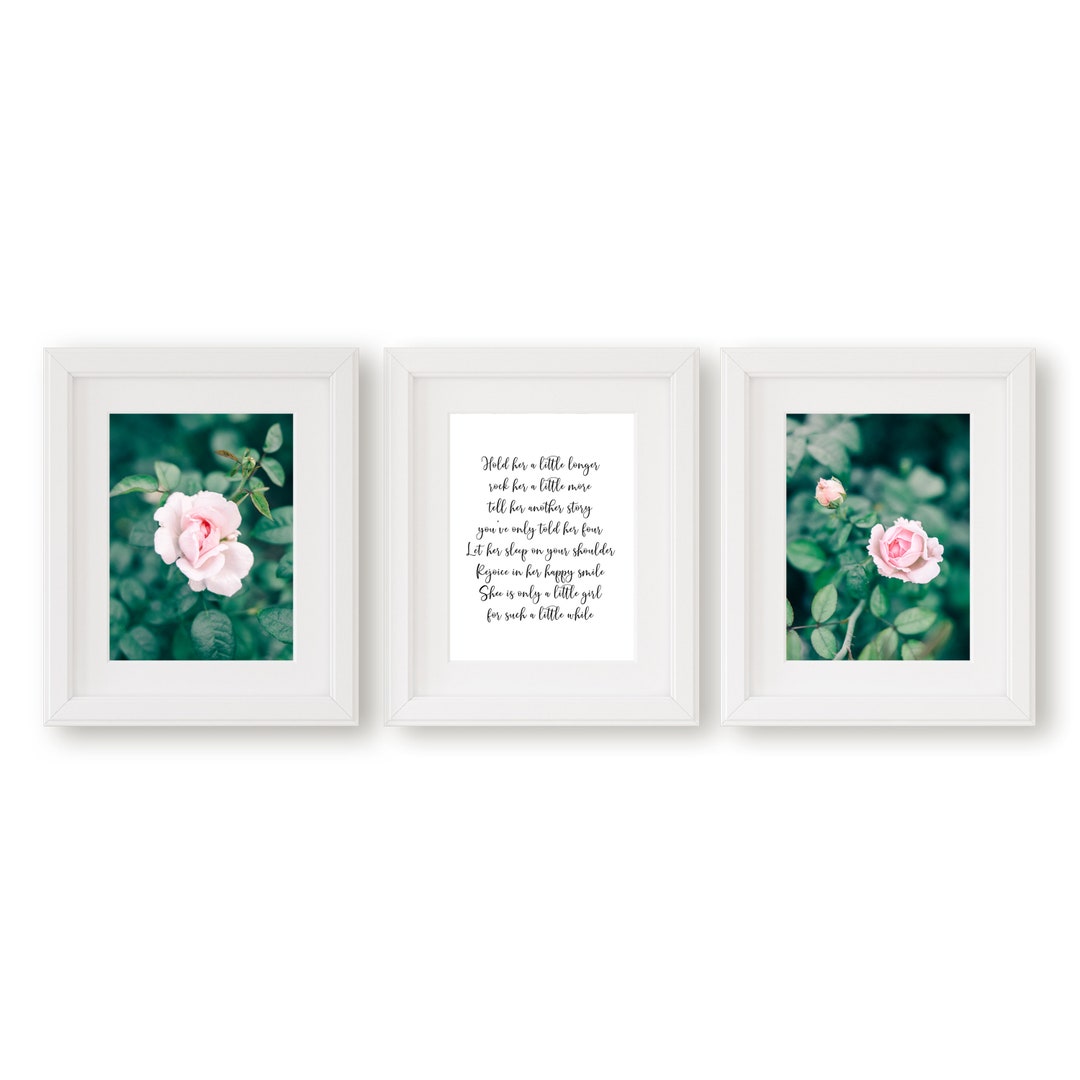 Light Pink Rose Photos and Hold Her A Little Longer Poem 8x10 - Etsy