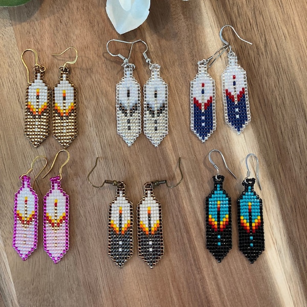 Native American Beaded Earrings - Etsy