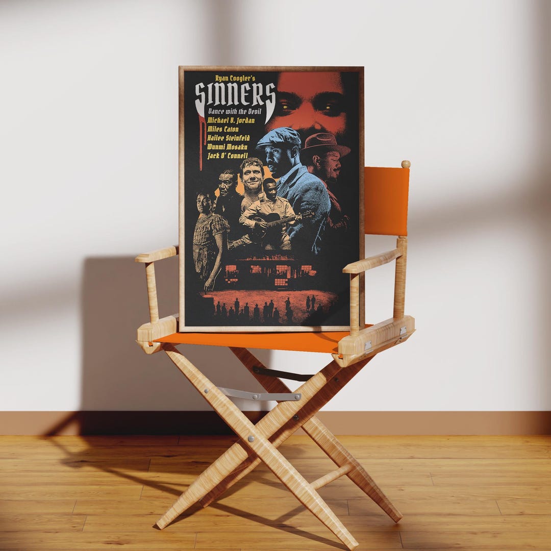 Sinners (2025) Vintage Movie Poster - Horror Film - Retro Design ...