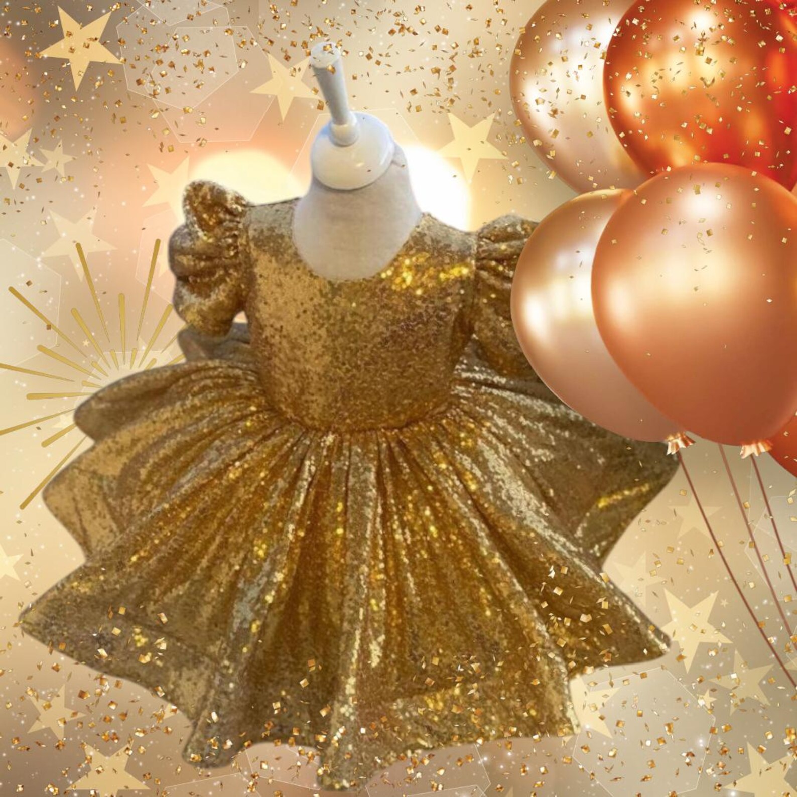Gold Princess Tutu Dress With Train: Metallic Flower Girl Gown - Etsy