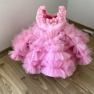 Pink Frilly Tutu Dress for Girls,party Outfit & Photo Shoot Costume ...