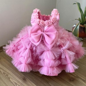 Pink Frilly Tutu Dress for Girls,party Outfit & Photo Shoot Costume ...