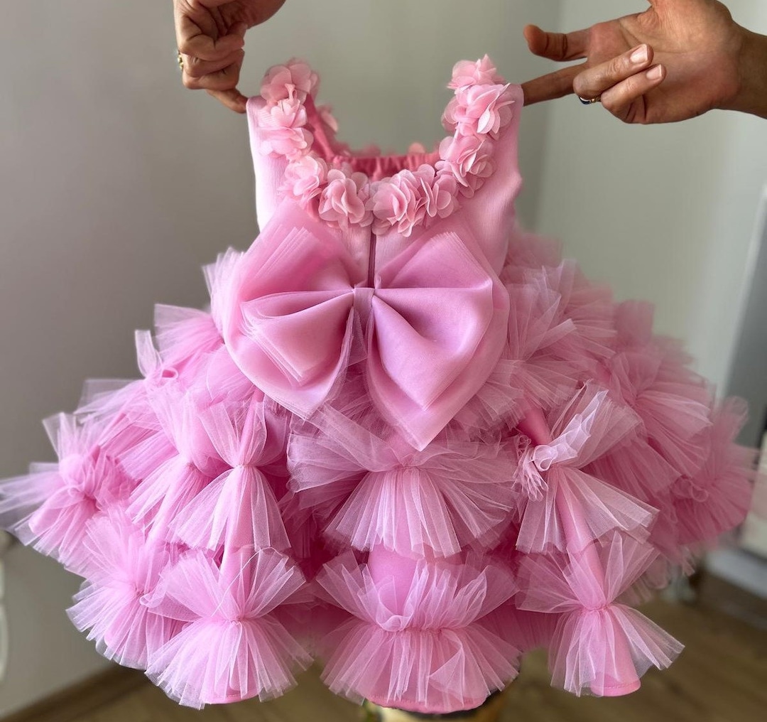 Pink Frilly Tutu Dress for Girls,party Outfit & Photo Shoot Costume ...
