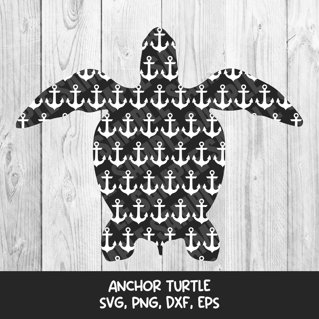 Anchor Turtle SVG para cricut cutting machine ARCHIVOS - Etsy México