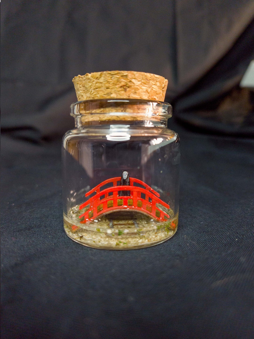 Miniworld, Diorama. No Face Chihiro, Kaonashi on the Bridge, Resin ...