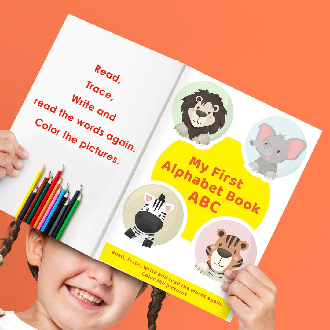 First ABC Book Printable ABC Book Color ABC Book Baby's - Etsy