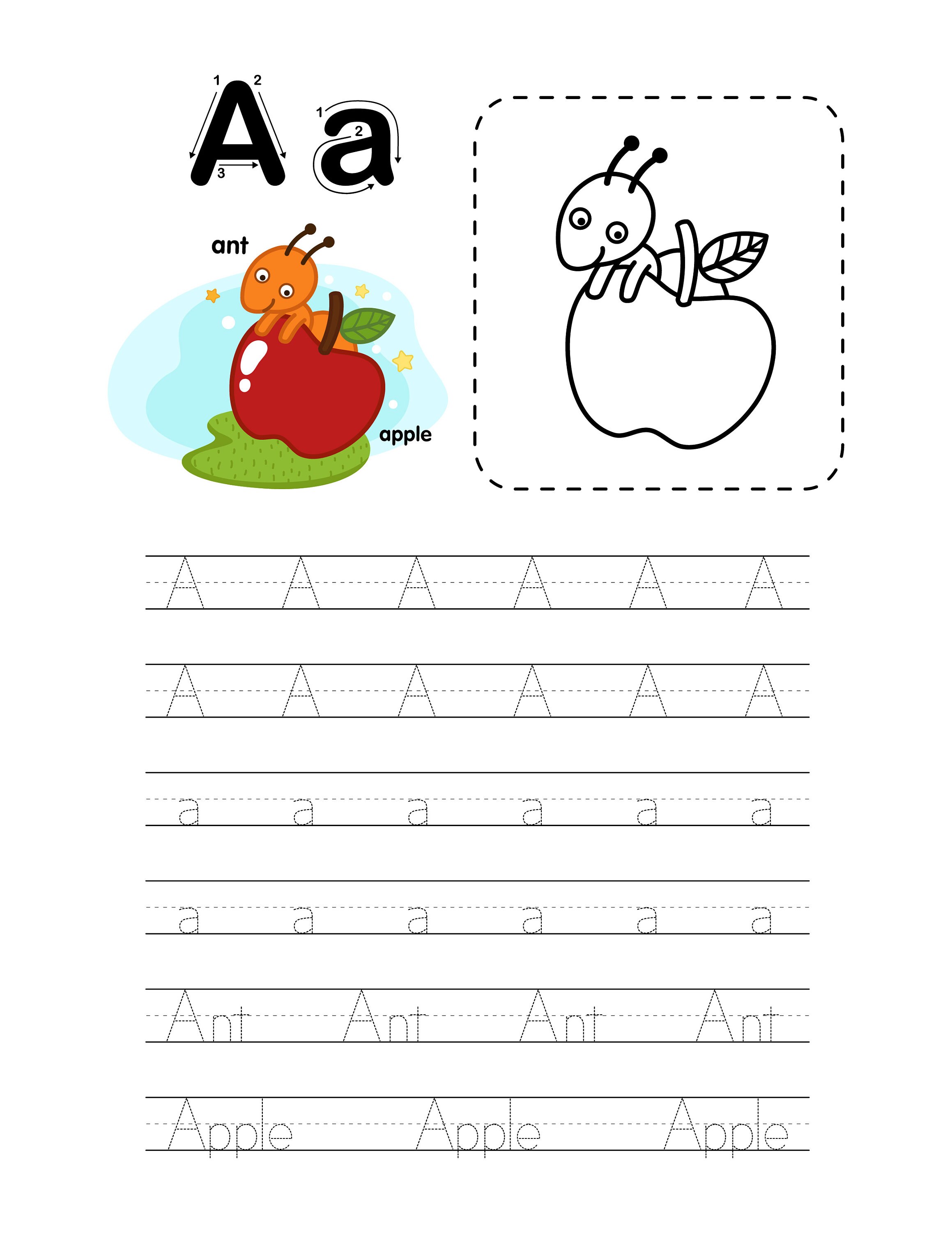First ABC Book Printable ABC Book Color ABC Book Baby's - Etsy