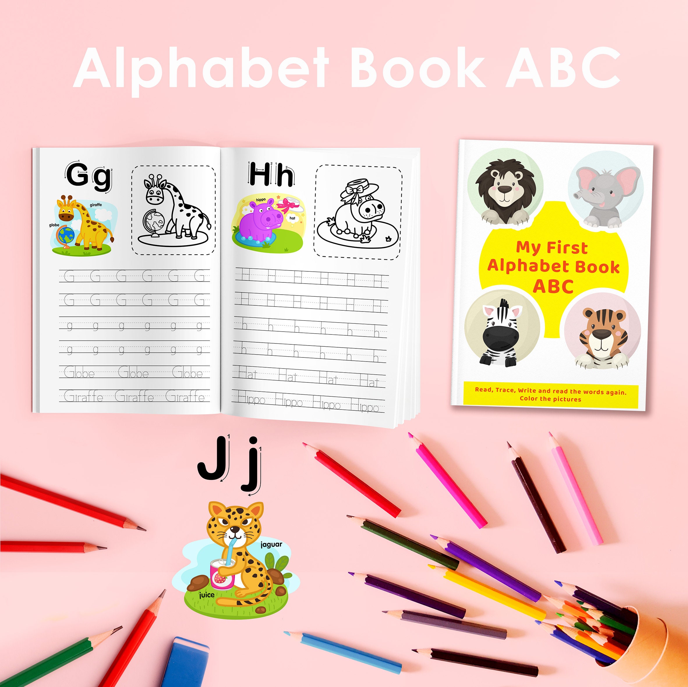 First ABC Book Printable ABC Book Color ABC Book Baby's - Etsy