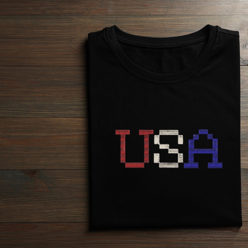 USA Cross Stitch Letters - Vintage Style Machine Embroidery Design ...