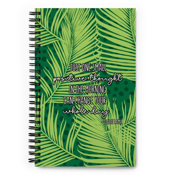 Dalai Lama-themed Inspirational Spiral Notebook With Leaves | Etsy