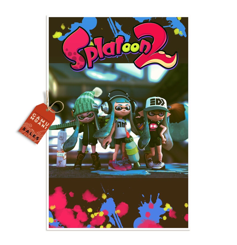 Splatoon, Splatoon Poster, Splatoon Poster Set of 3, Splatoon Printable ...