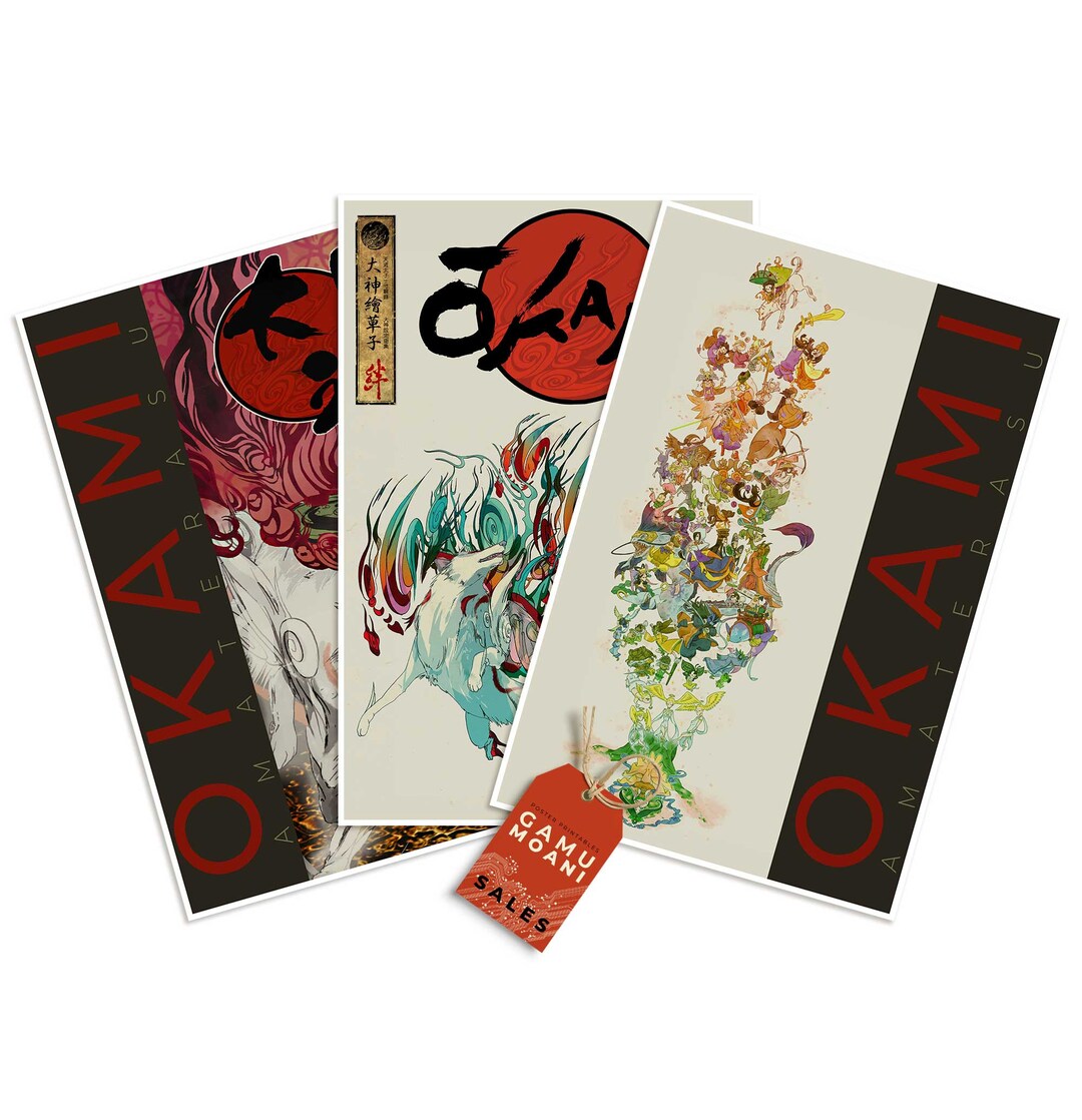 Okami, Okami Poster, Okami Poster Set of 3, Okami Printable Download ...