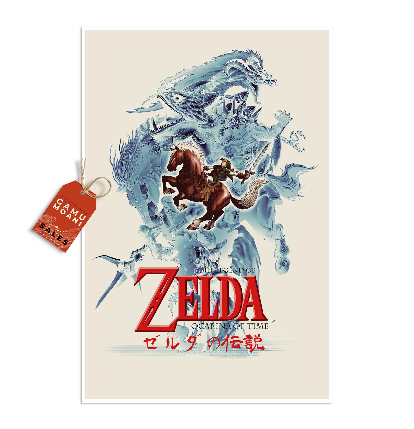 Zelda Poster, Legend of Zelda Poster, Legend of Zelda Ocarina of Time ...