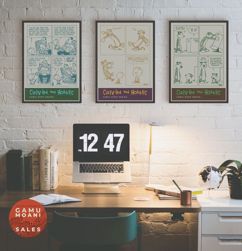 Calvin and Hobbes Art Print, Download Set of 3 Printable Posters - Etsy