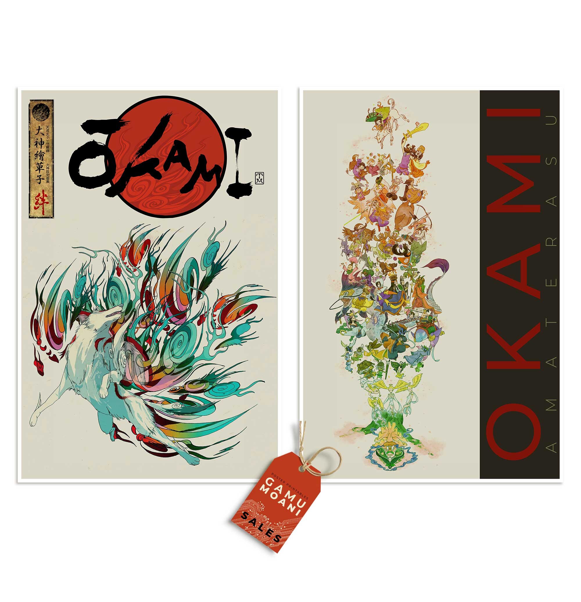 Okami, Okami Poster, Okami Poster Set of 12, Okami Printable Download ...