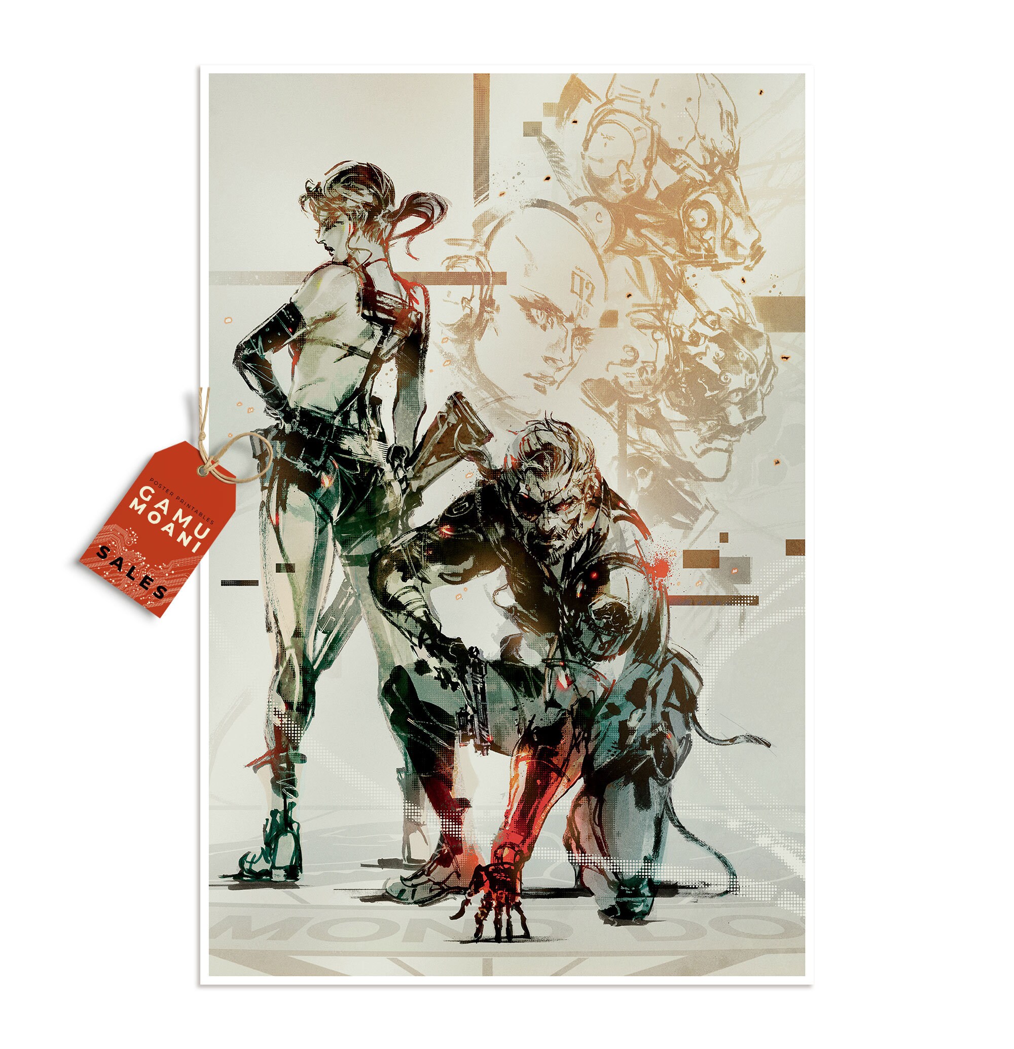Metal Gear Solid Poster, Metal Gear Art Print of 3, MGS Printable ...