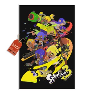 Splatoon, Splatoon Poster, Splatoon Poster Set of 3, Splatoon Printable ...