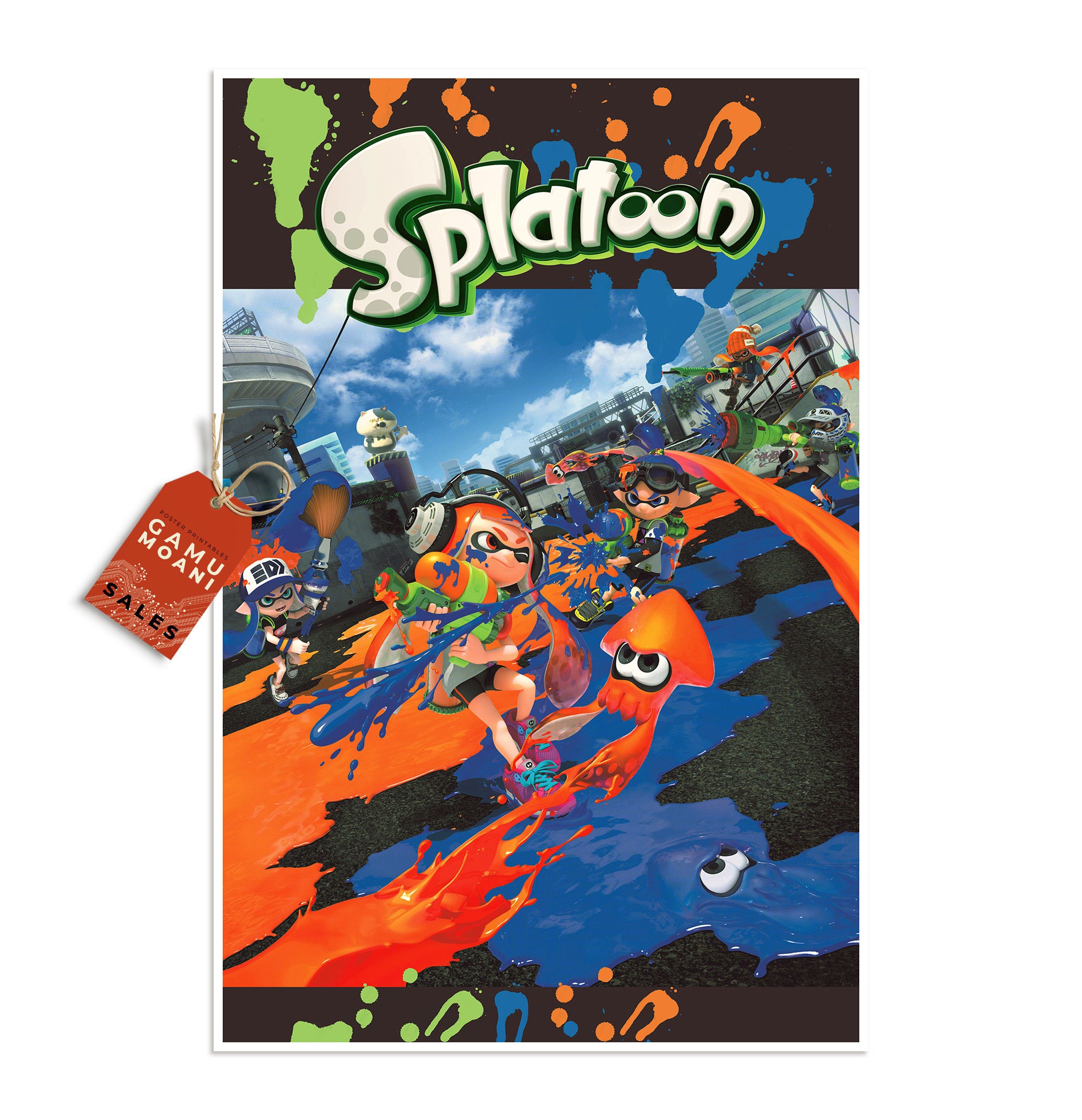 Splatoon, Splatoon Poster, Splatoon Poster Set of 3, Splatoon Printable ...