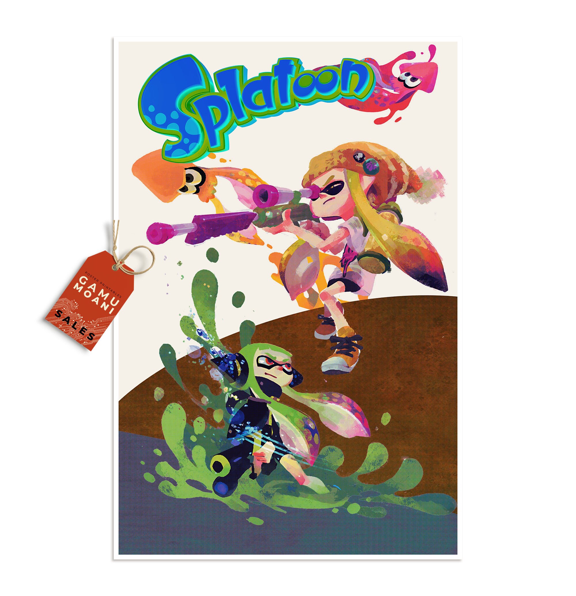 Splatoon, Splatoon Poster, Splatoon Poster Set of 3, Splatoon Printable ...