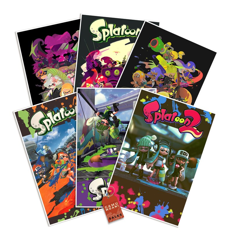 Splatoon Splatoon Poster Splatoon Poster Set of 6 Splatoon - Etsy