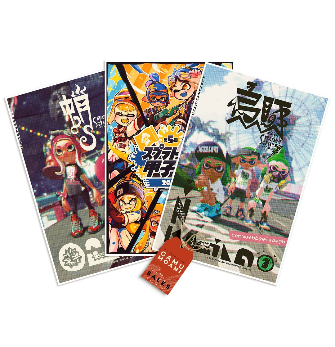 Splatoon Poster, Splatoon Splatfest Poster, Splatoon Poster Set of 3 ...