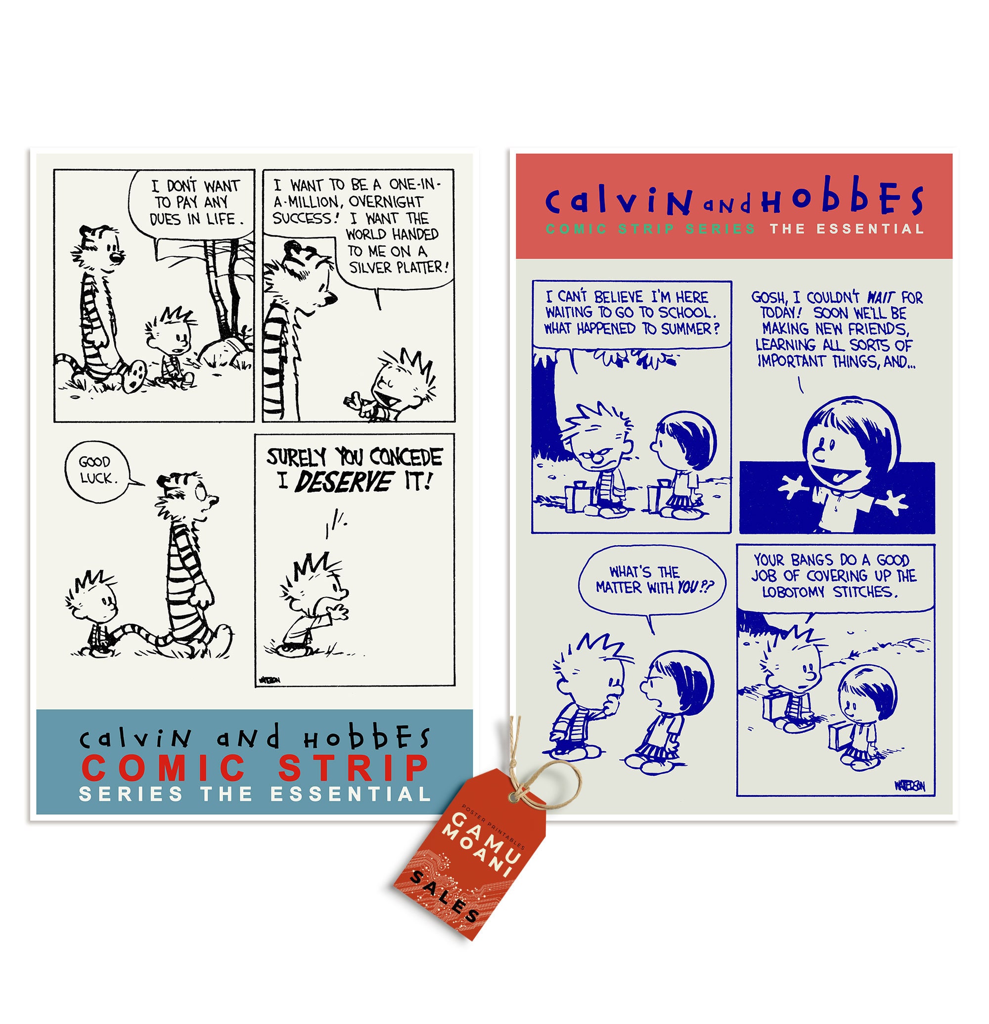 Calvin and Hobbes Art Print, Download Set of 12 Printable Posters - Etsy
