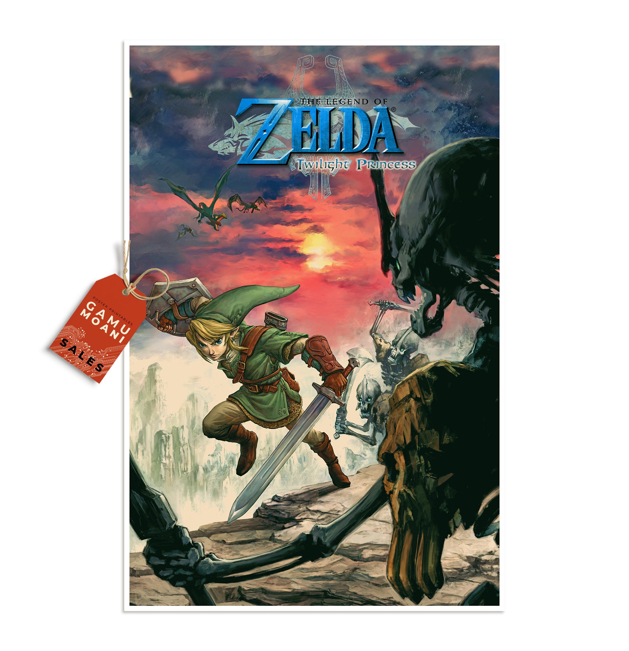 Zelda Poster Legend of Zelda Poster Zelda Twilight Princess - Etsy
