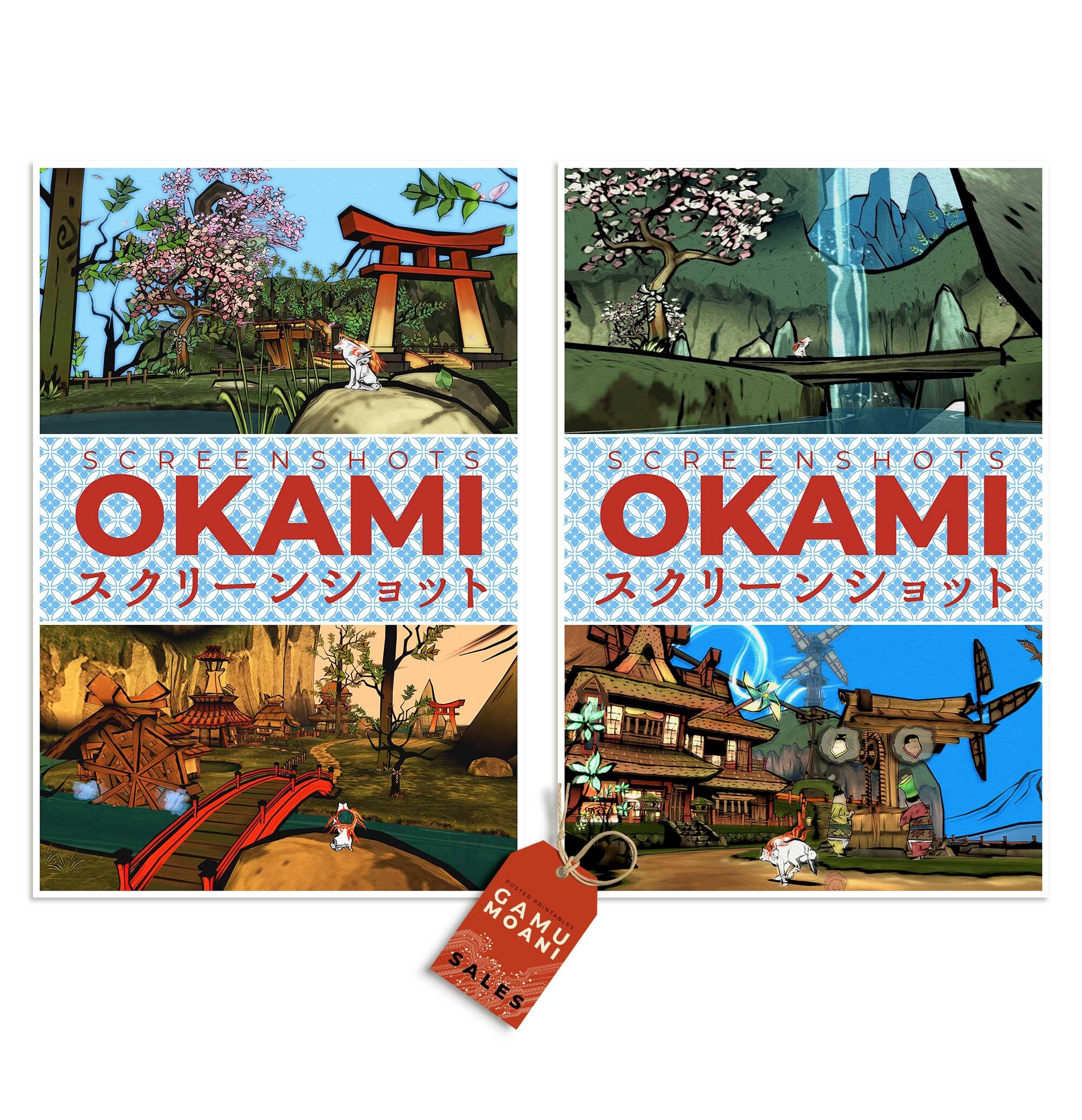 Okami, Okami Poster, Okami Poster Set of 12, Okami Printable Download ...