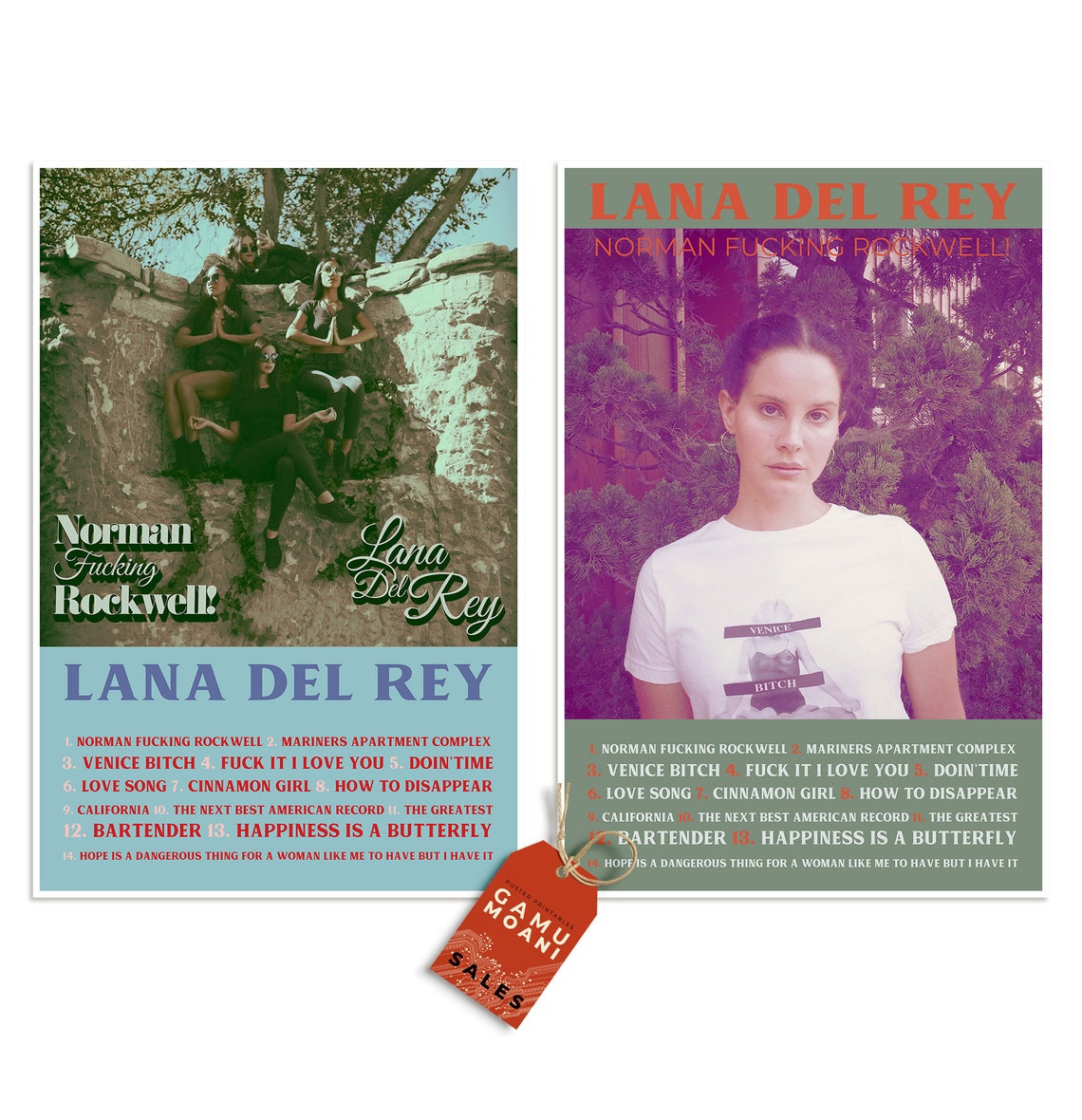 Printable Lana Del Rey Posters Set Vintage Style Musician Art for ...