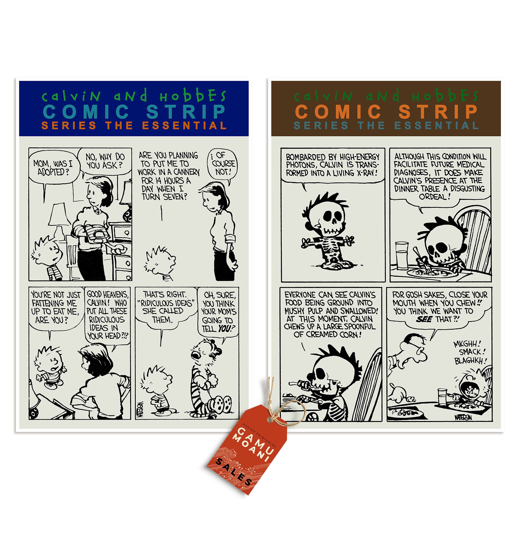 Calvin and Hobbes Art Print, Download Set of 12 Printable Posters - Etsy