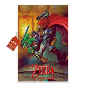 Zelda Poster, Legend of Zelda Poster, Legend of Zelda Ocarina of Time ...