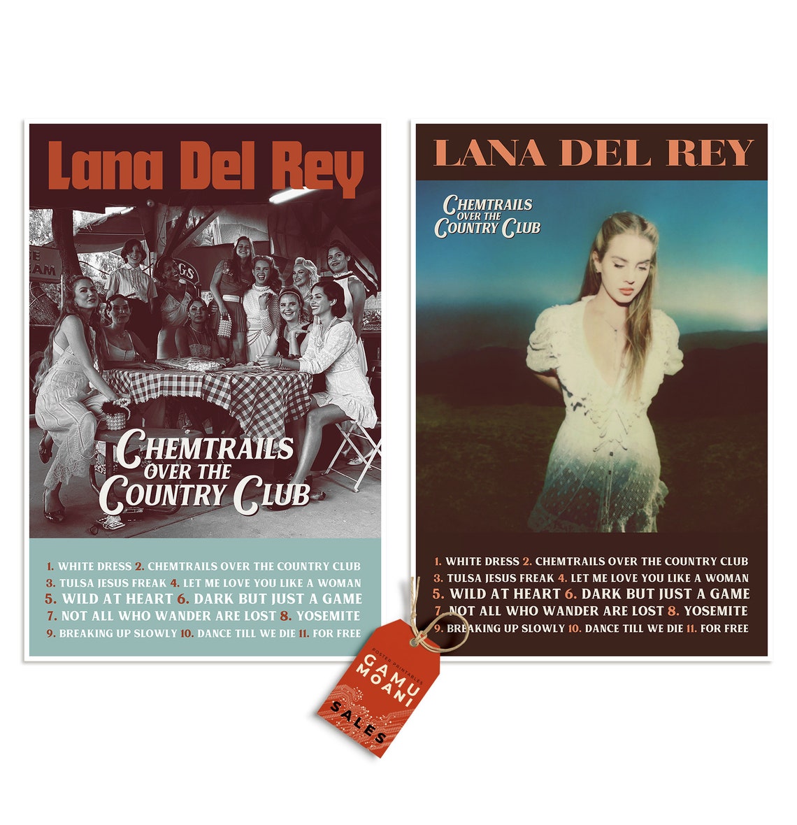 Printable Lana Del Rey Posters Set Vintage Style Musician Art for ...