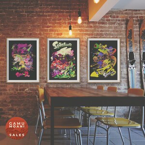 Splatoon, Splatoon Poster, Splatoon Poster Set of 3, Splatoon Printable ...