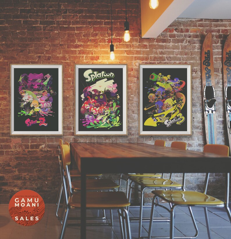 Splatoon Splatoon Poster Splatoon Poster Set of 3 Splatoon - Etsy UK