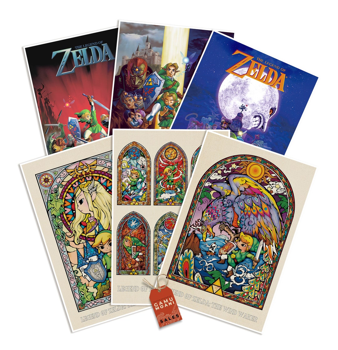Zelda Poster, Legend of Zelda Poster, Ocarina of Time Poster, Wind ...