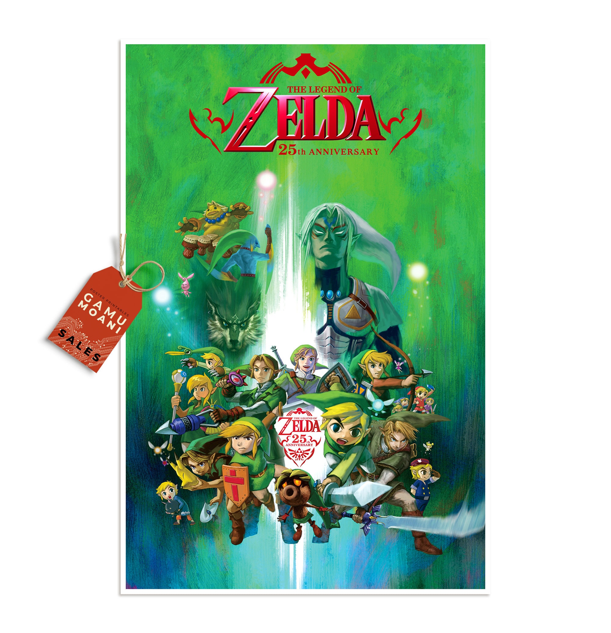 Zelda Poster, Legend of Zelda Poster, Zelda Ocarina of Time Poster ...