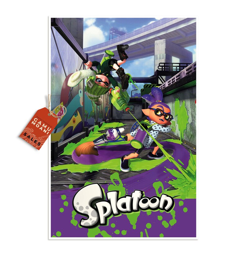 Splatoon, Splatoon Poster, Splatoon Poster Set of 6, Splatoon Printable ...