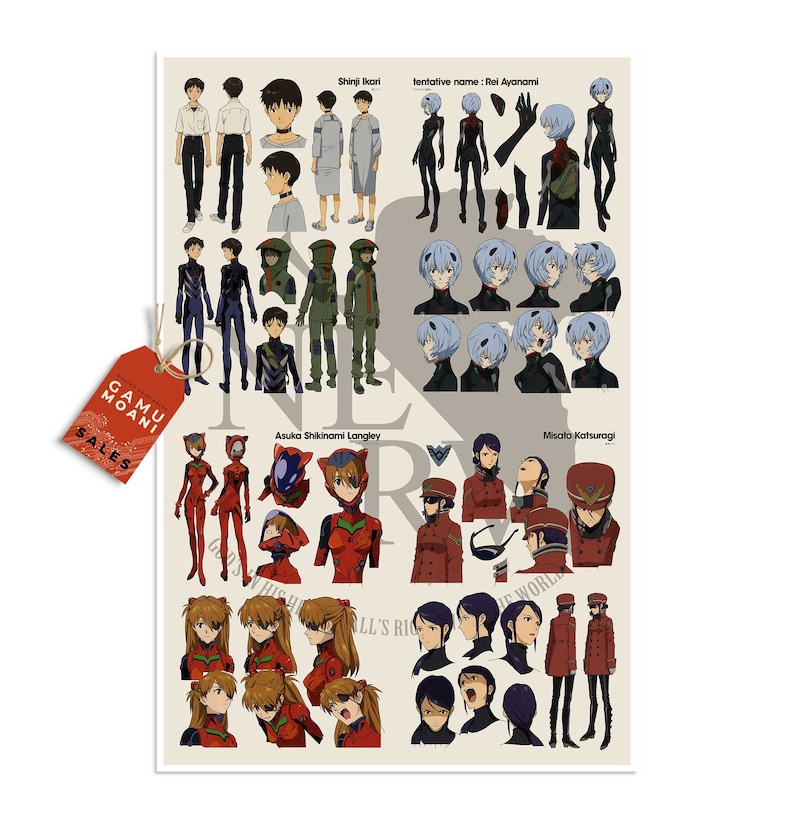 Evangelion Posters: Stunning Artwork of Eva Units, Rei Ayanami and ...