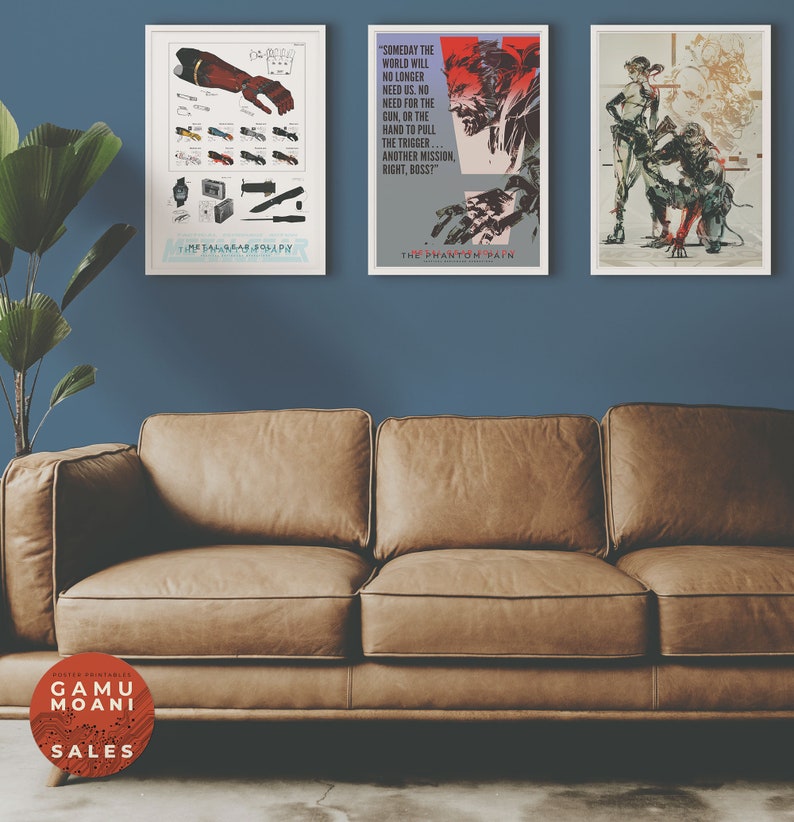 Metal Gear Solid Poster Metal Gear Art Print of 3 MGS - Etsy