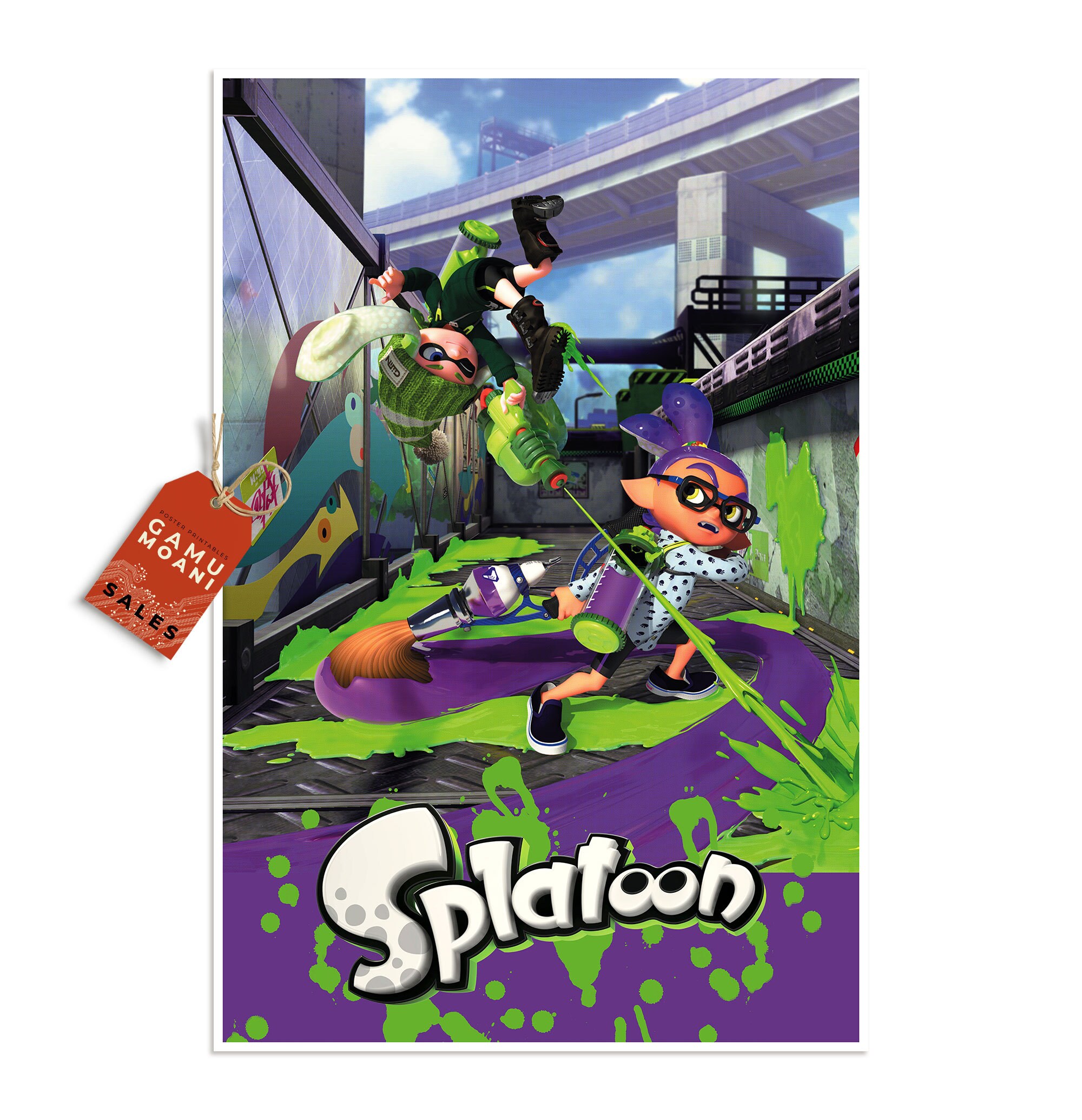 Splatoon, Splatoon Poster, Splatoon Poster Set of 3, Splatoon Printable ...