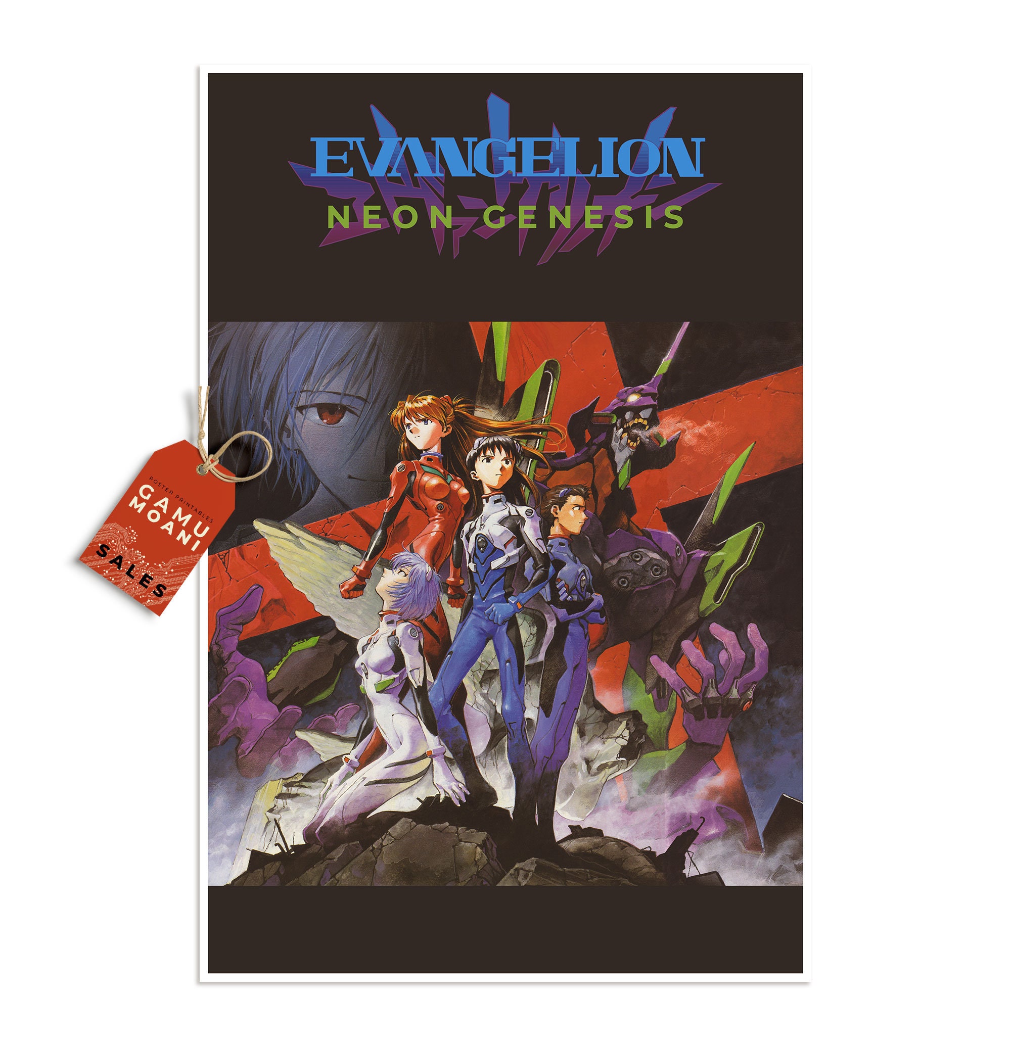 Instant Download Evangelion Posters Printable Wall Art Featuring Mecha ...