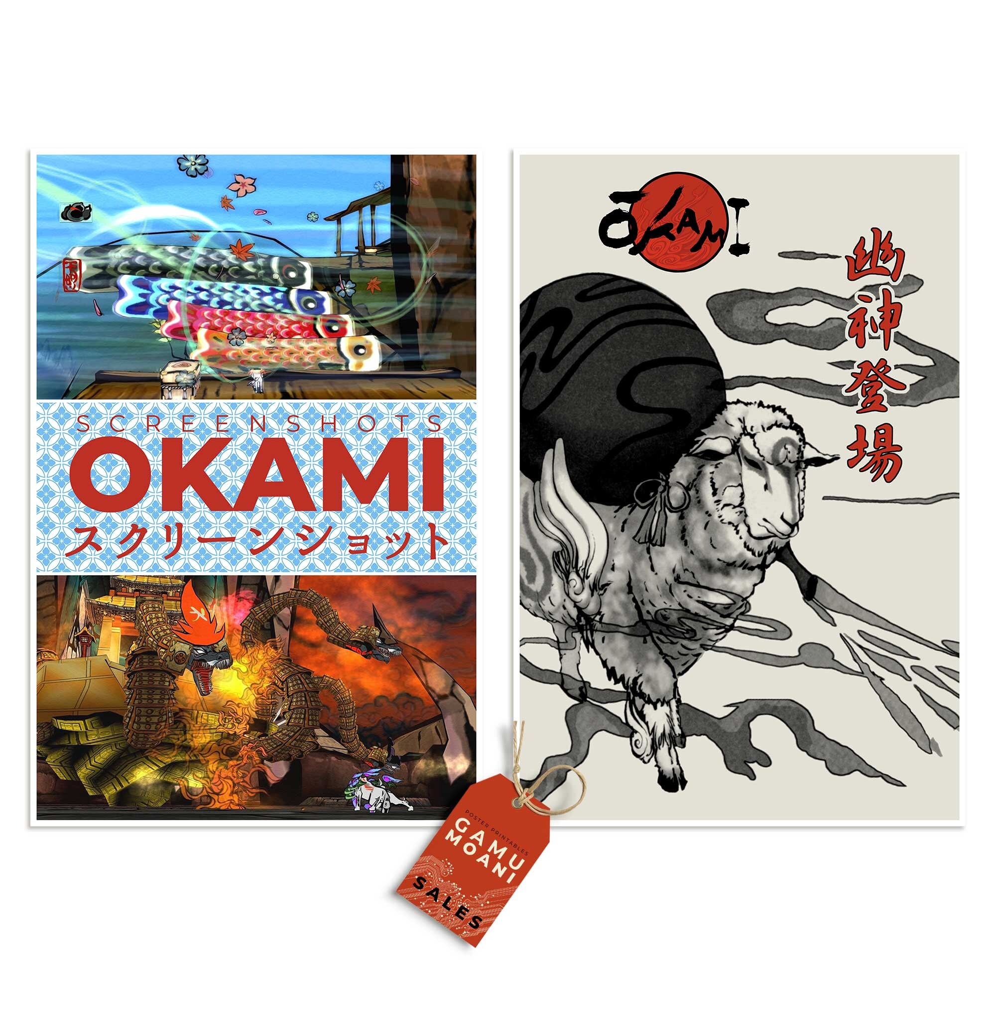Okami, Okami Poster, Okami Poster Set of 12, Okami Printable Download ...