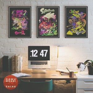 Splatoon, Splatoon Poster, Splatoon Poster Set of 3, Splatoon Printable ...